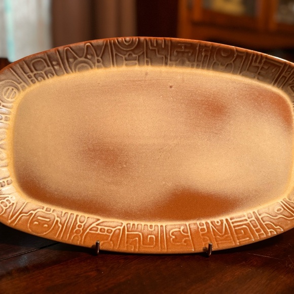 Frankoma | Dining | Frankoma Pottery Beige Azteca Design Serving ...